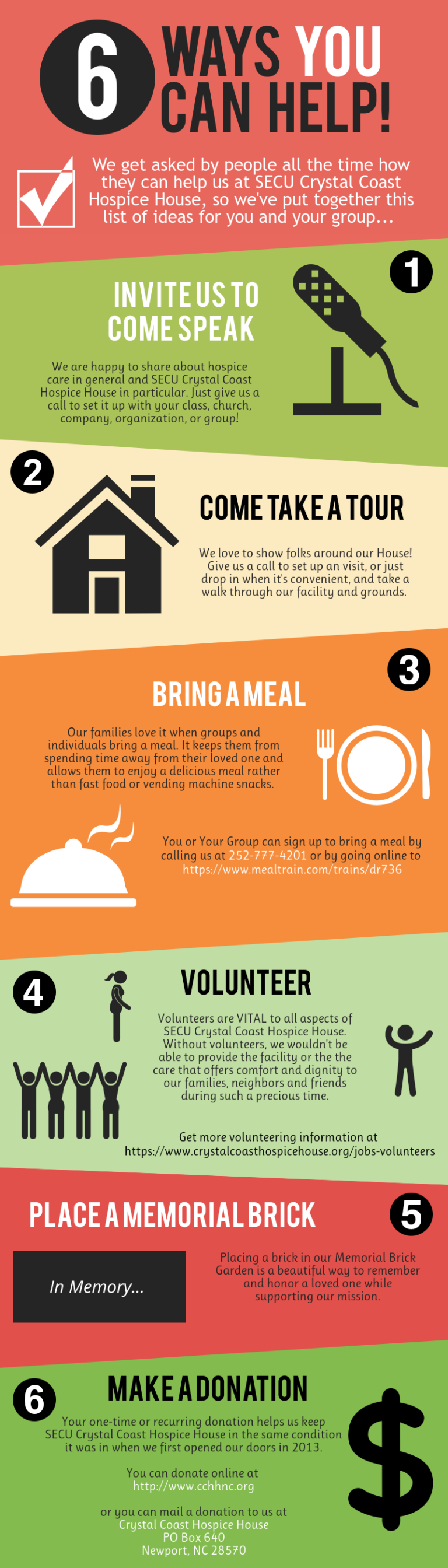 6 Ways You Can Help - Crystal Coast Hospice House